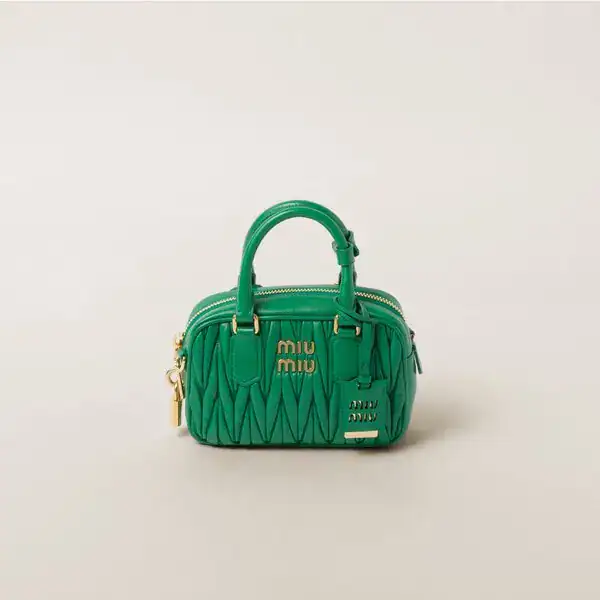 Miu Miu Arcadie Matelassé Nappa Leather Bag - Mango | Editorialist