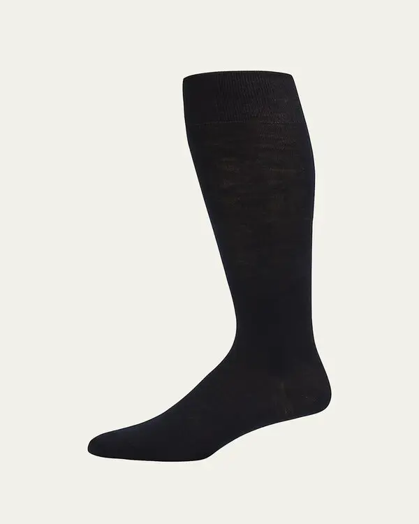 BRESCIANI Knit Over-calf Socks - Blue Pattern