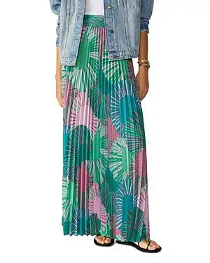 Ba&Sh Neo Pleated Maxi Skirt In Green 40% Off Editorialist