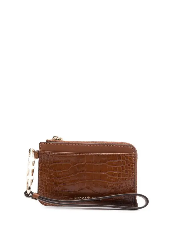 Michael Kors Embossed-crocodile Leather Cardholder