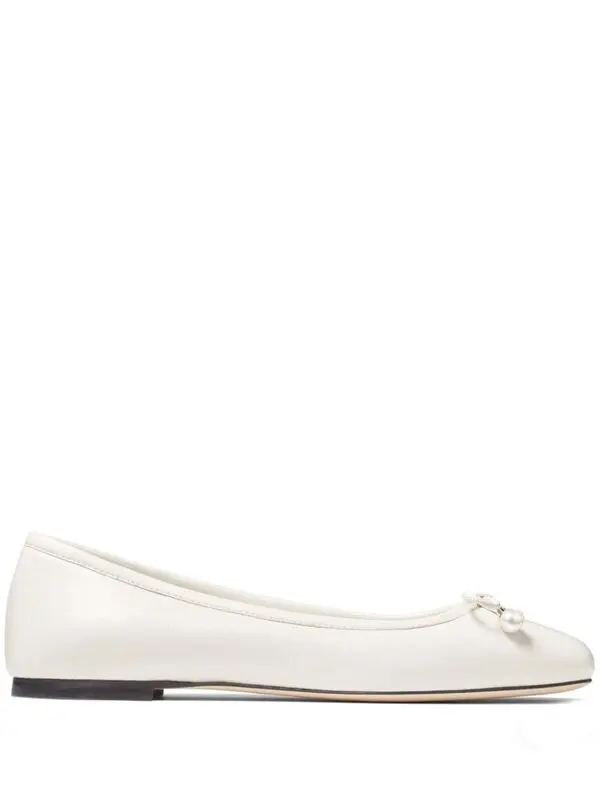 JIMMY CHOO Elme Ballerina Shoes - White