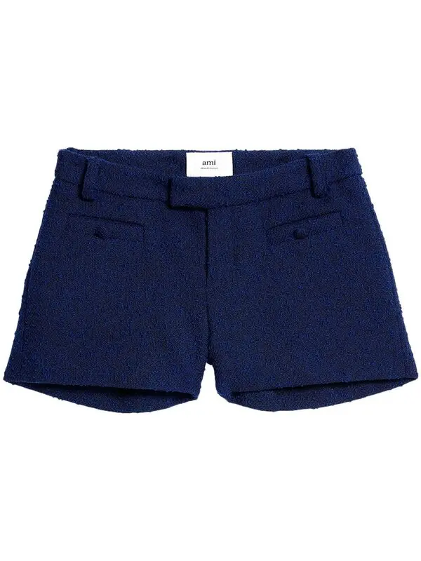 Ami Tweed Tailored Shorts - Blue