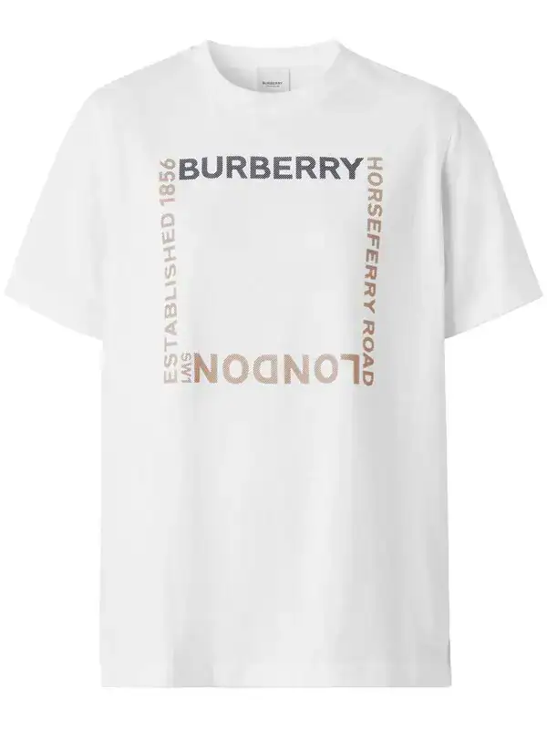 Burberry Horseferry-Print Short-Sleeved T-Shirt White Editorialist