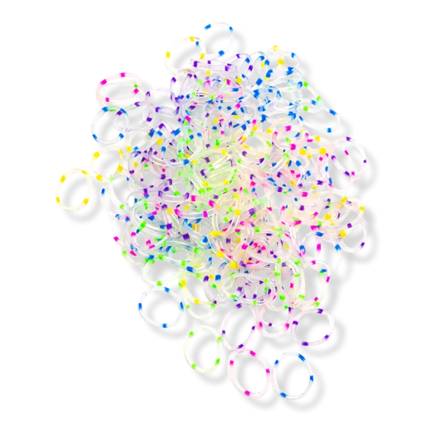 SCUNCI Hair Ties With Neon Dots 400-pack