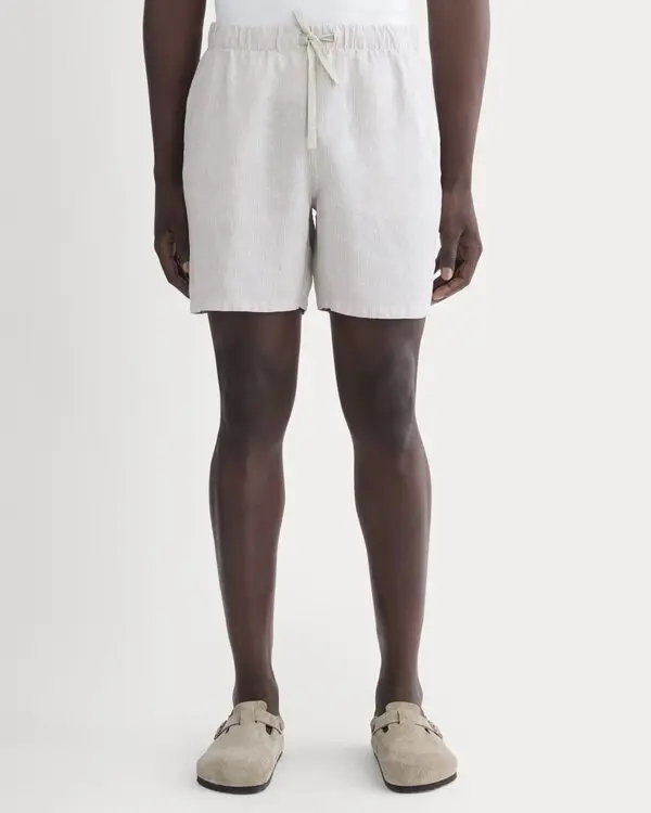Everlane Linen Easy Short - Stone/white