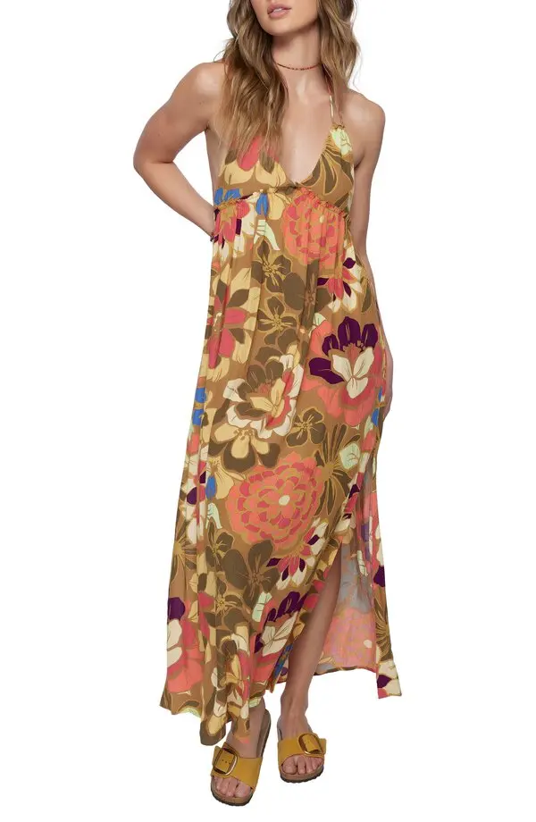 white maxi dress women Verlaine White Linen Blend Maxi Dress