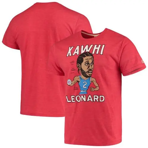 HOMAGE Kawhi Leonard La Clippers Caricature Tri-blend T-shirt