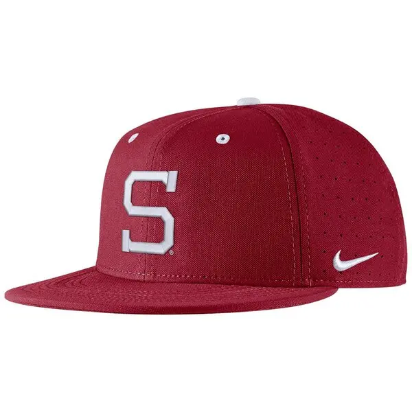 Nike Stanford Aero True Baseball Performance Fitted Hat - Cardinal ...