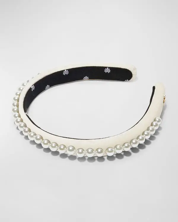 Lele Sadoughi Pearly Embellished Gigi Headband - Ivory