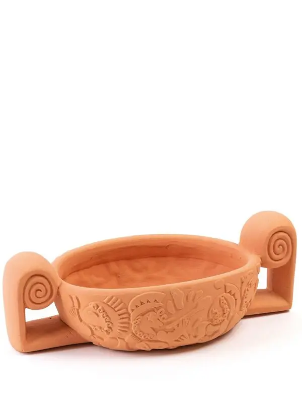 SELETTI Magna Graecia Terracotta Vase - Orange