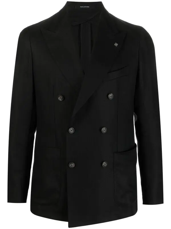 Tagliatore Double-breasted Linen Blazer