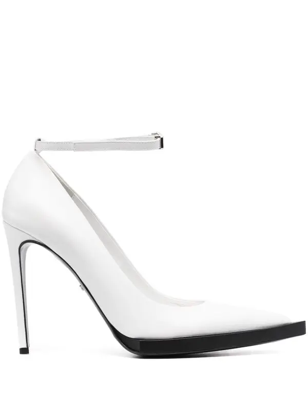Gcds 110mm Pointed Leather Pumps - White