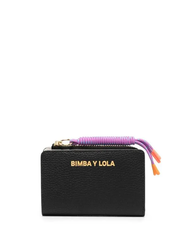 Bimba Y Lola Debossed-Logo Leather Wallet In Black 20% Off