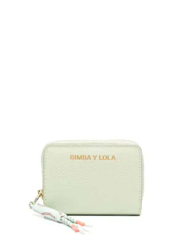 Bimba Y Lola Logo-Lettering Zipped Wallet In Green 20% Off