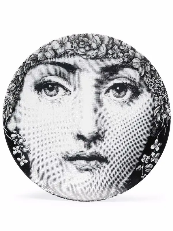 FORNASETTI Graphic Porcelain Plate