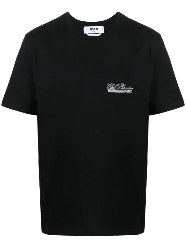 MSGM Logo-print Cotton T-shirt