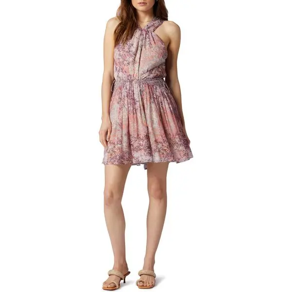 Joie Thya Printed Mini Dress - Taupe Gray Multi