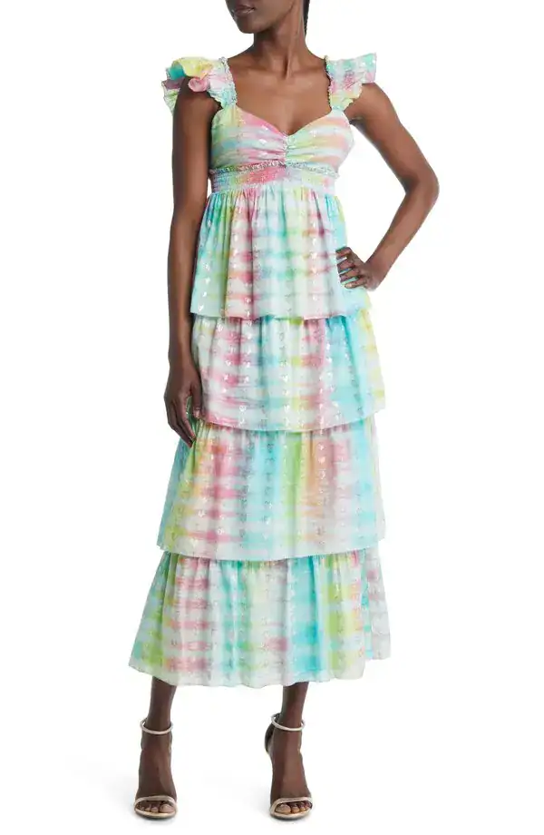 saylor metallic rainbow dress Saylor
