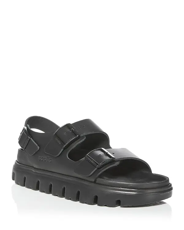 BIRKENSTOCK Milano Exquisite Chunky Footbed Sandals - Black