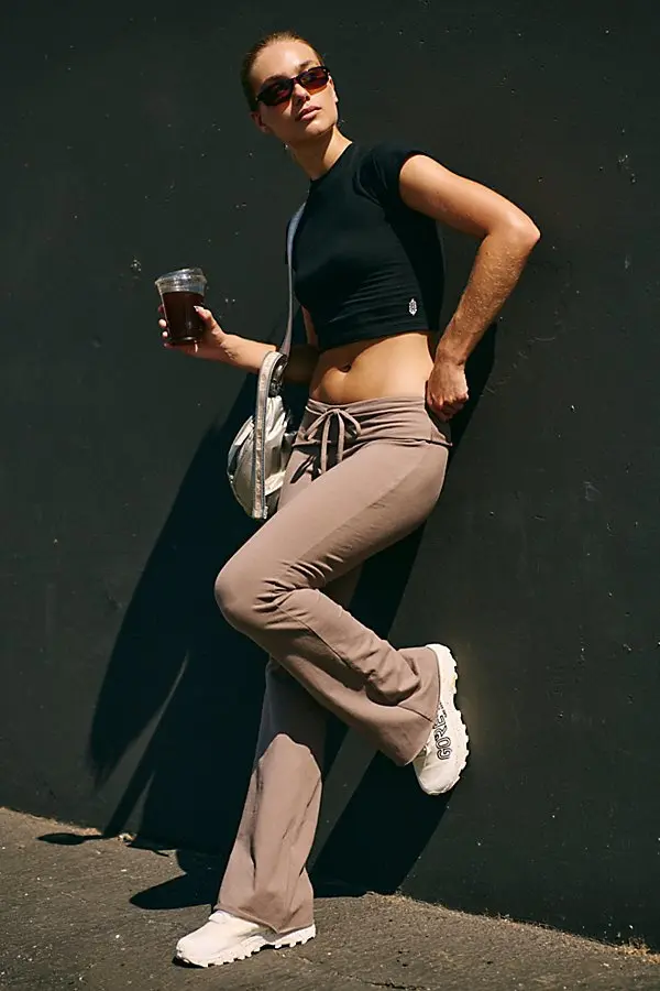 Free People So Simple Flares - Pumice