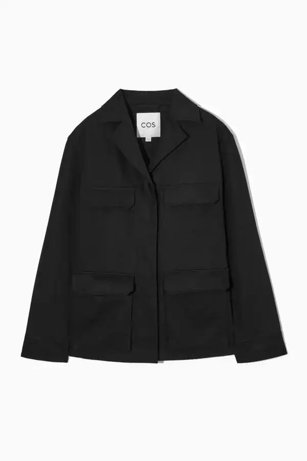 Cos Twill Utility Jacket In Black - 60% Off | Editorialist