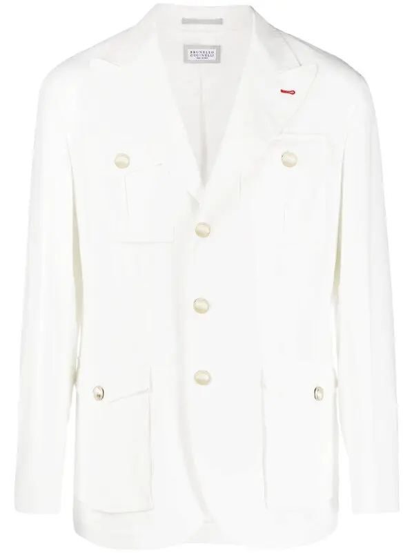 Brunello Cucinelli Linen Jacket With Pockets