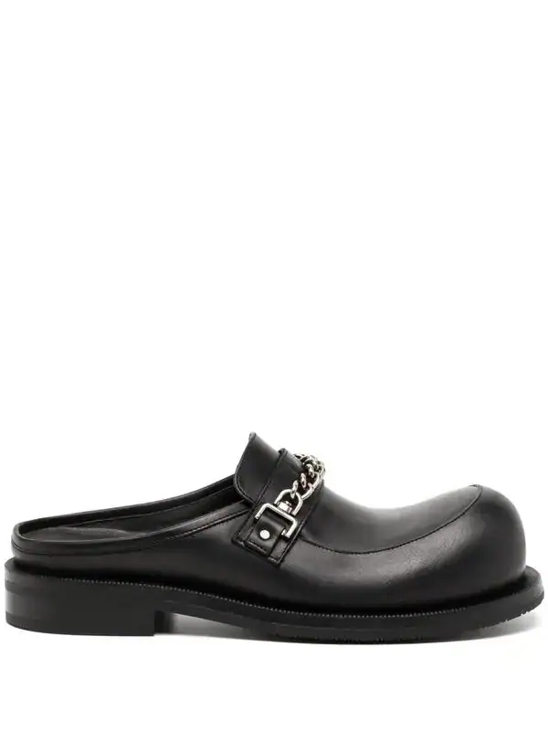 Martine Rose Bulb-Toe Leather Loafers In Black - 55% Off  display picture 3