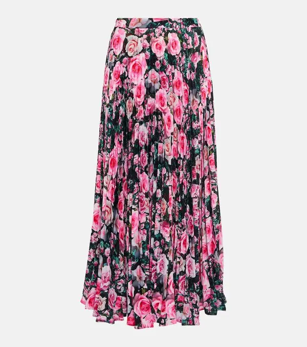 CHRISTOPHER KANE Floral High-rise Midi Skirt