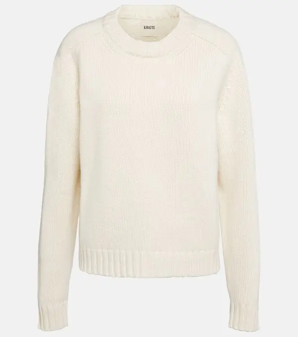 Khaite Mae Cashmere Sweater - White