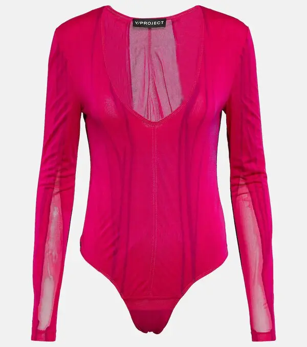 Y/project Semi-sheer Bodysuit - Pink