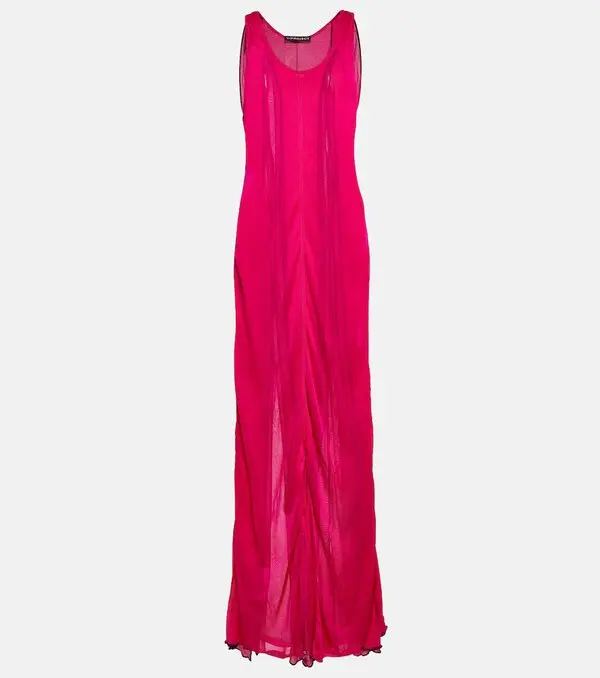 Y/project Chiffon Maxi Dress - Pink