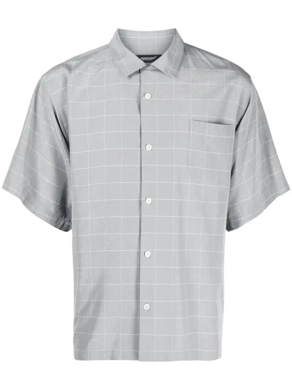 UNDERCOVERISM Check-pattern Silk-blend Shirt