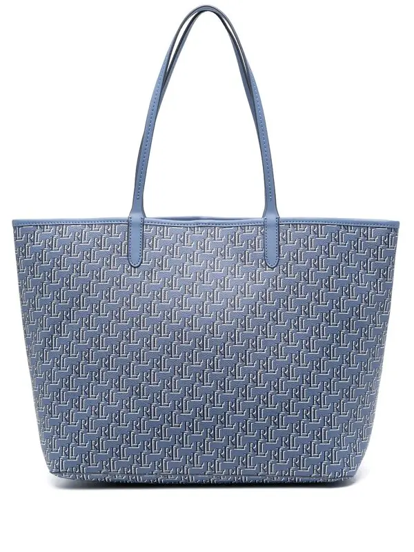 Buy Ralph Lauren Collins Monogram Canvas Tote Bag - Blue At 15% Off ...
