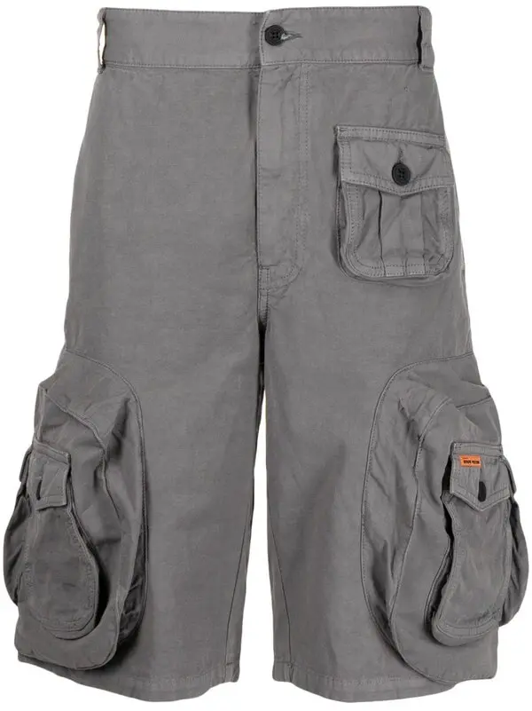 Heron Preston Cotton-blend Cargo Shorts - Grey