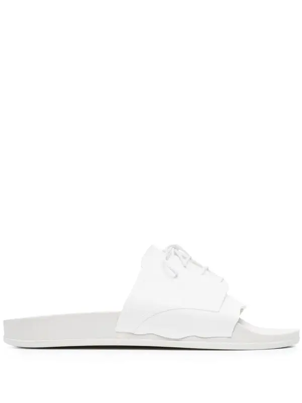 MAISON MARGIELA Lace-up Pool Slides - White