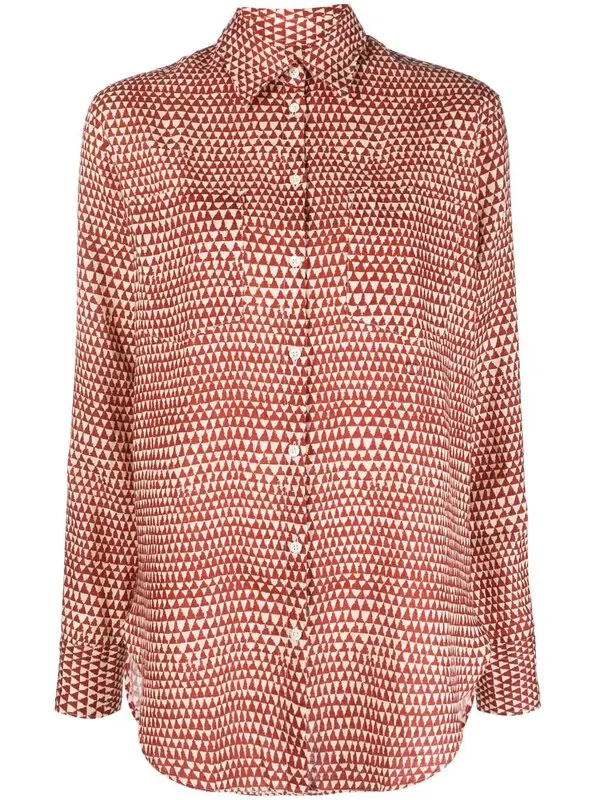 Massimo Alba Linen Graphic-print Shirt