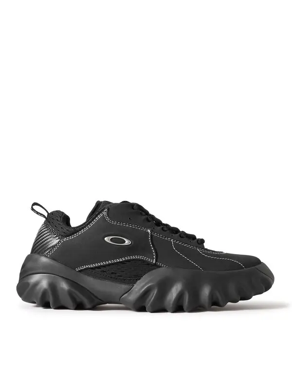 Oakley Chopsaw Suede And Mesh Sneakers - Black | Editorialist display picture 2