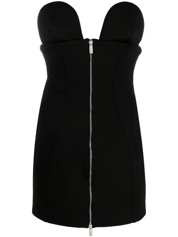 Off-White Zipped Strapless Mini Dress