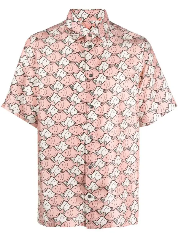 BOTTER Dolphin-print Silk Shirt - Pink
