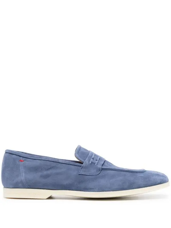 Kiton Square-toe Suede Loafers