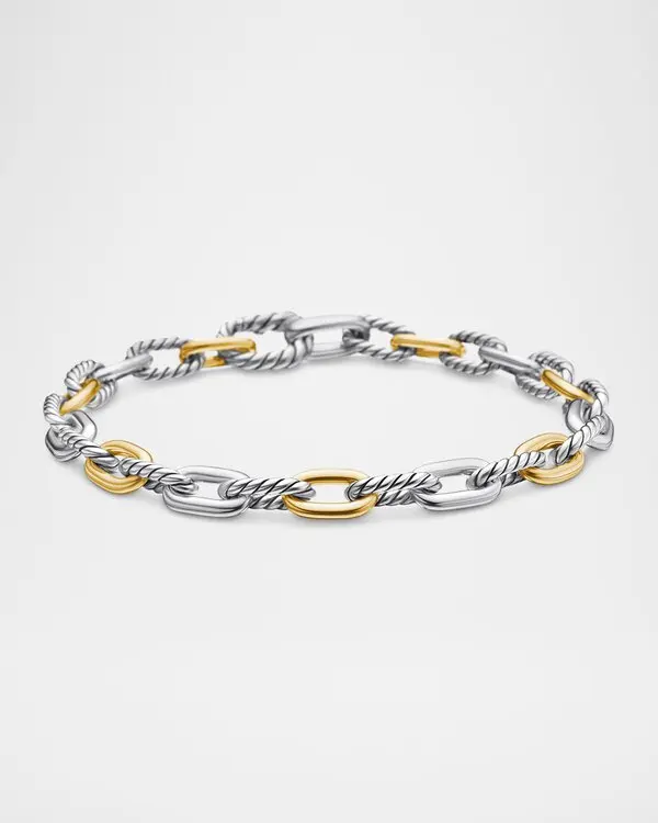 David Yurman Dy Madison Chain Bracelet - Silver & Gold