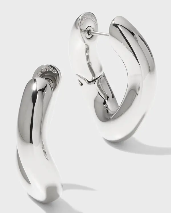 Balenciaga Loop Earrings - 0926 Shiny Silver