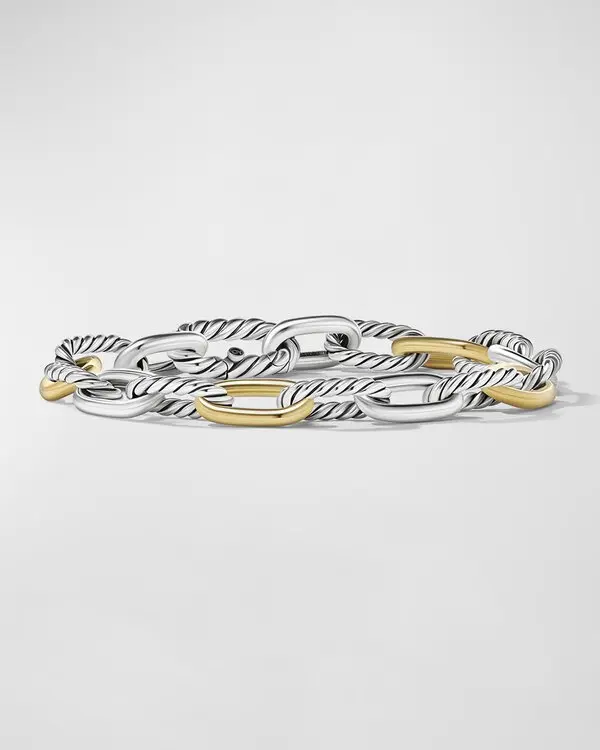 David Yurman Dy Madison Chain Bracelet - Silver With 14k Gold
