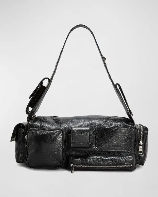 Balenciaga Superbusy Small Sling Bag - 1000 Black