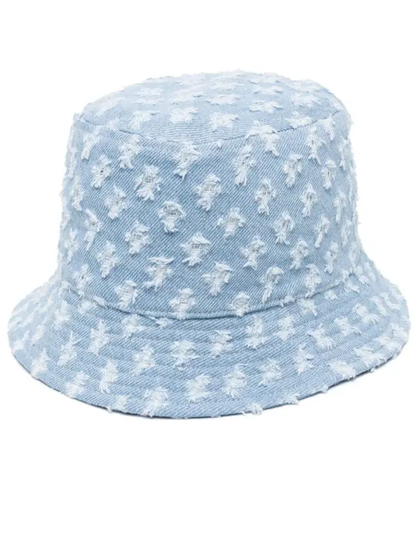 Isabel Marant Women’s Blue Denim Bucket Hat Isabel Marant Blue Denim Logo Embroidery Detail Bucket Hat  main image 2