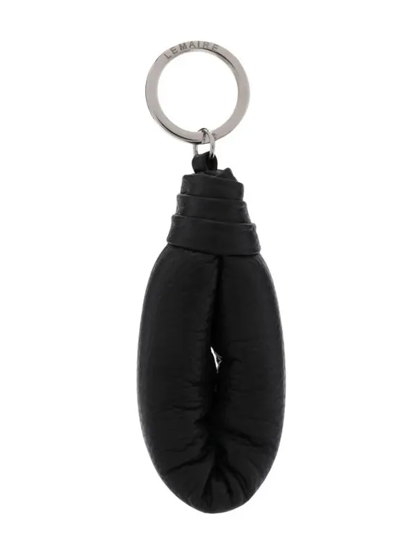 LEMAIRE Logo-engraved Leather Keyring - Brown