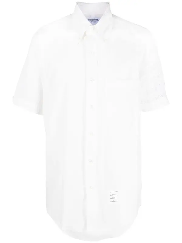 Thom Browne 4-bar Stripe Short-sleeved Shirt
