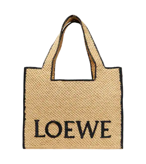 Loewe Large Slit Raffia Tote - Beige | Editorialist