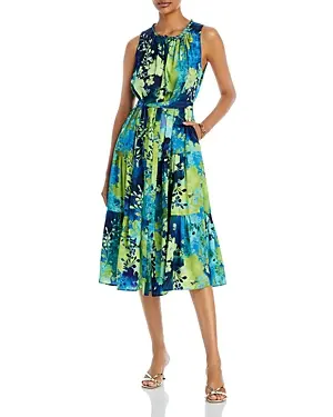 Kobi Halperin Nancy Dress In Island Green Multi 70% Off