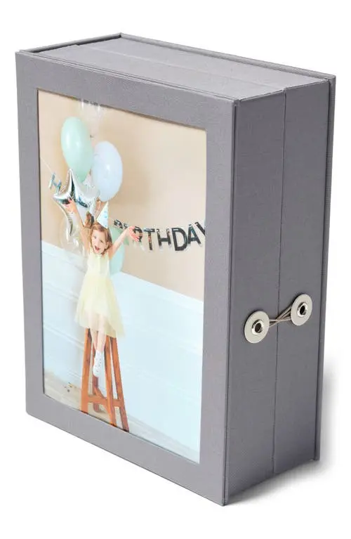 SAVOR Story Vault Keepsake Box - Slate/ Neutral